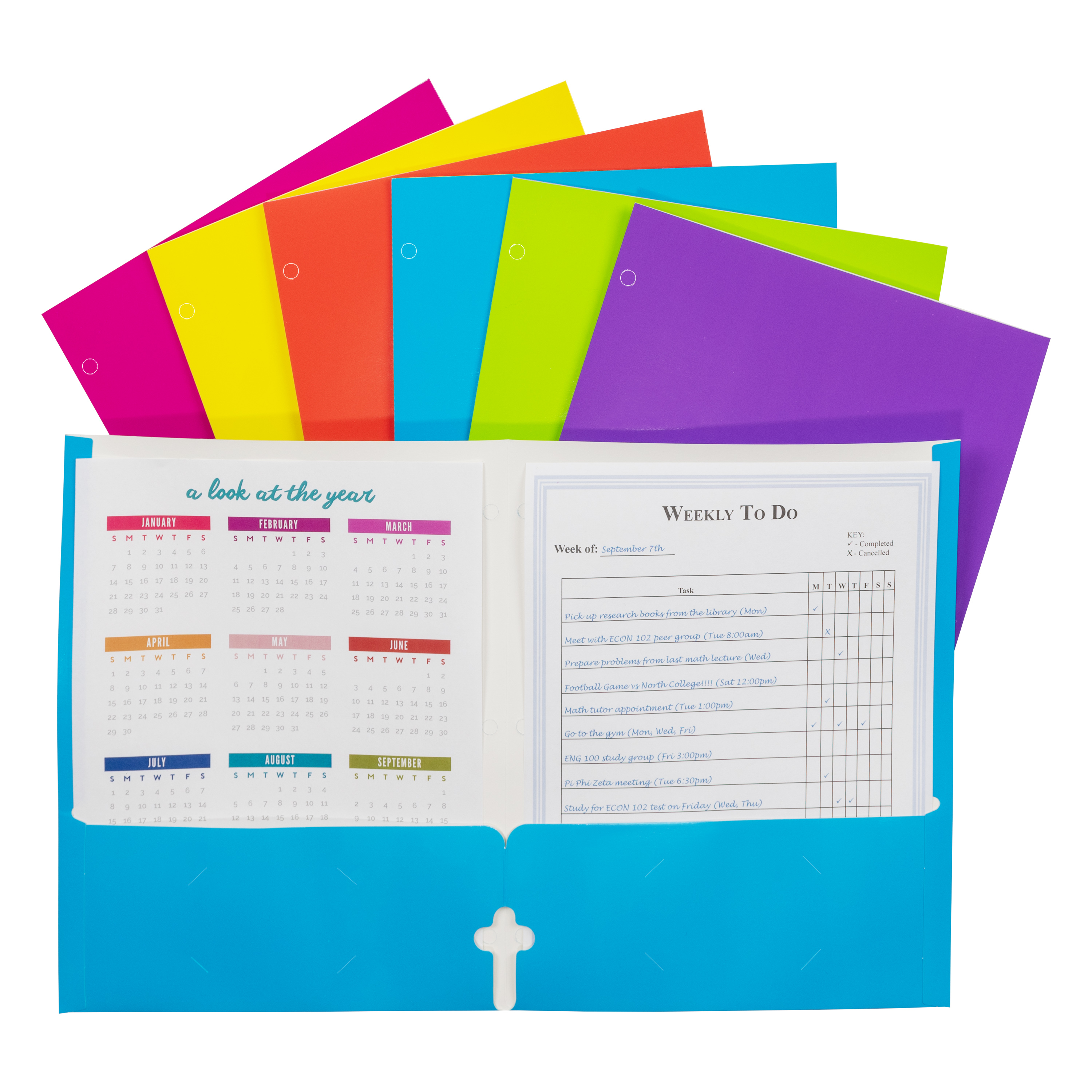 School Supplies Laminated two-pocket paper portfolios, non-prong with ...