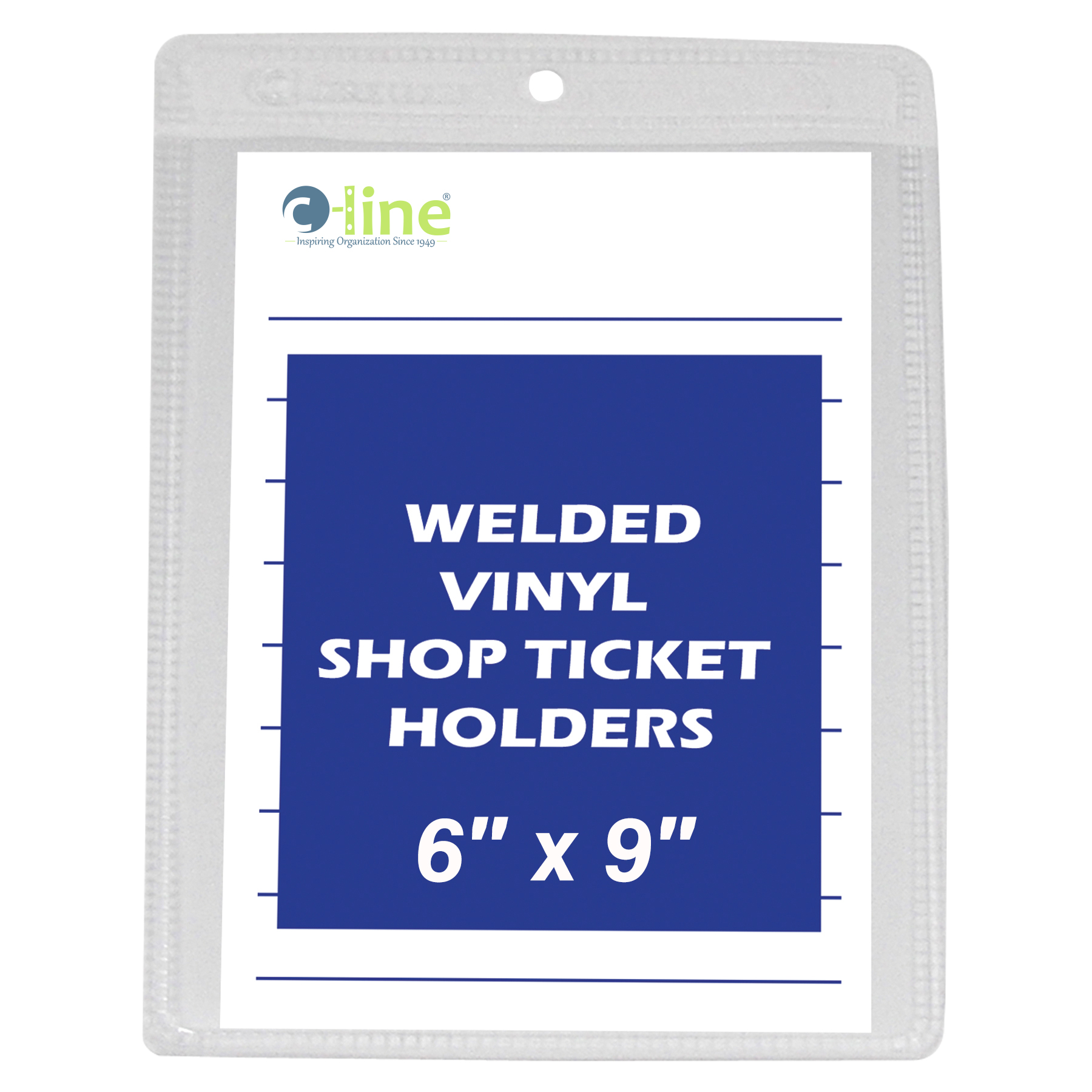 Shop ticket holders, welded vinyl, both sides clear, 6 x 9, 50/BX